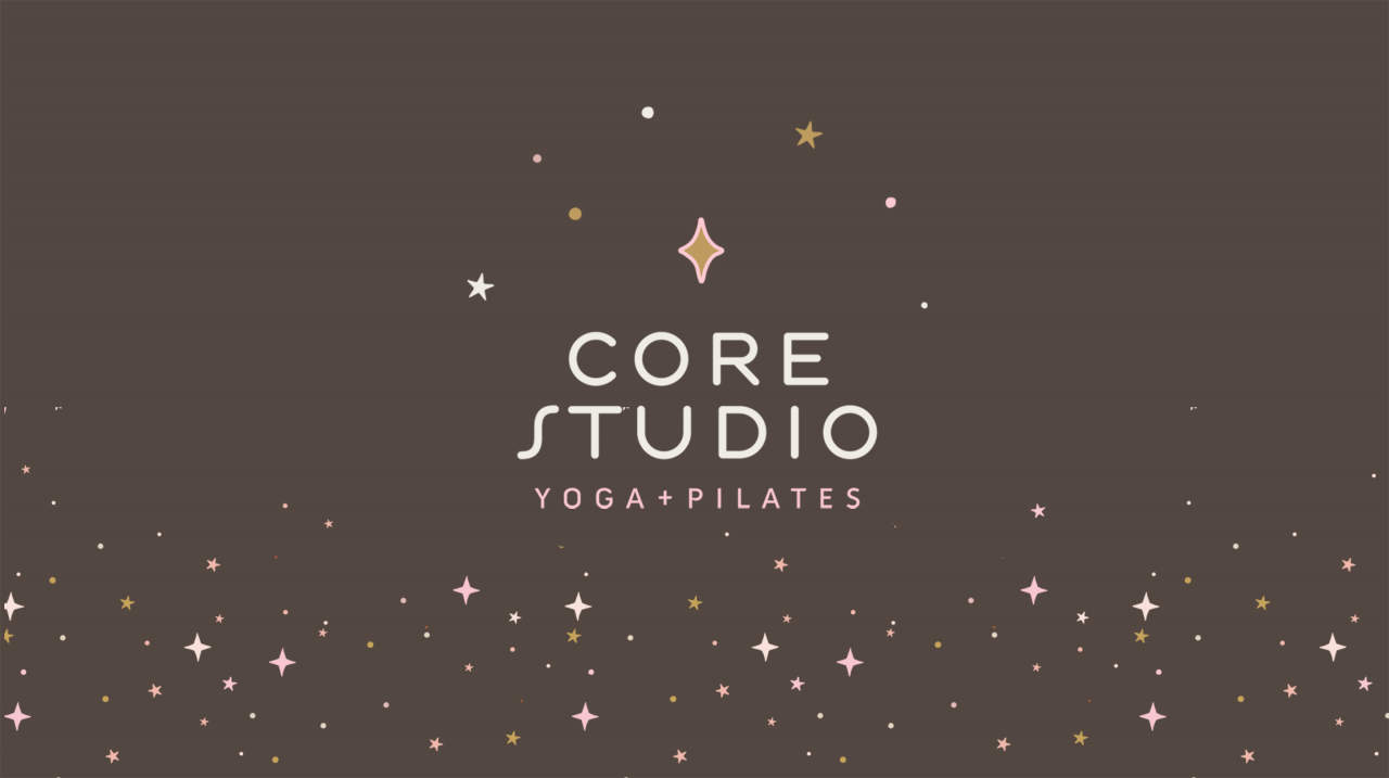 Brand identity design for Core Studio - yoga and pilates